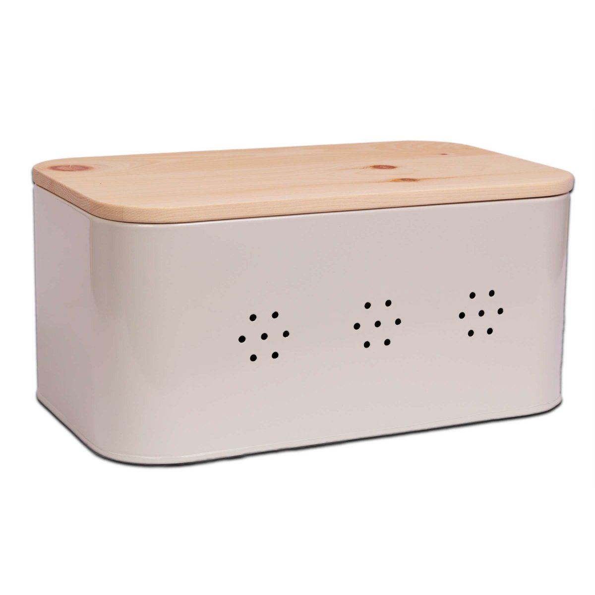 Brotbox aus Metall und Zirbenholz - abnehmbares Servier- und Schneide ...